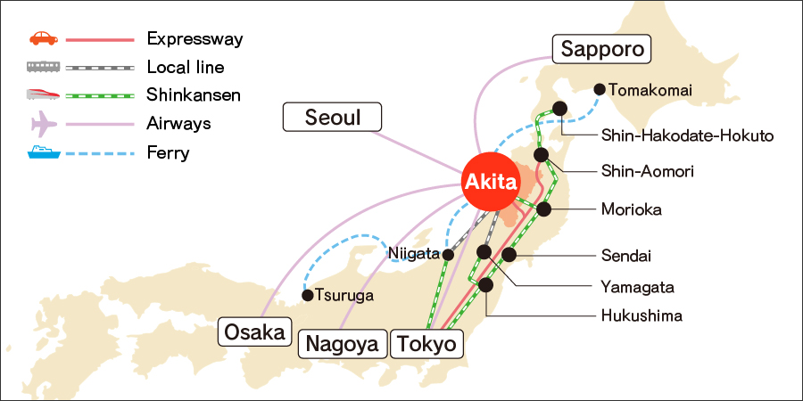 Access To Akita Prefecture | Akita City Sightseeing/Event Information ...